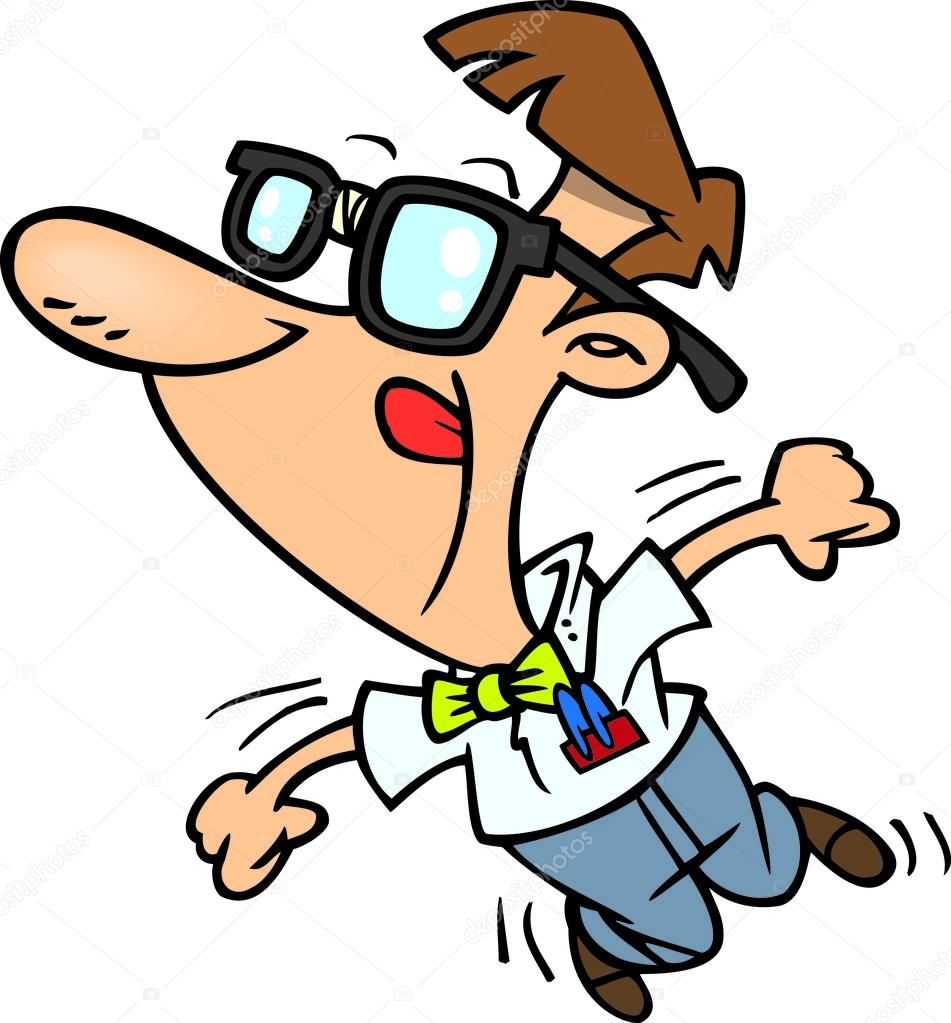 Cartoon Nerd Dance Stock Vector by ©ronleishman 13983782