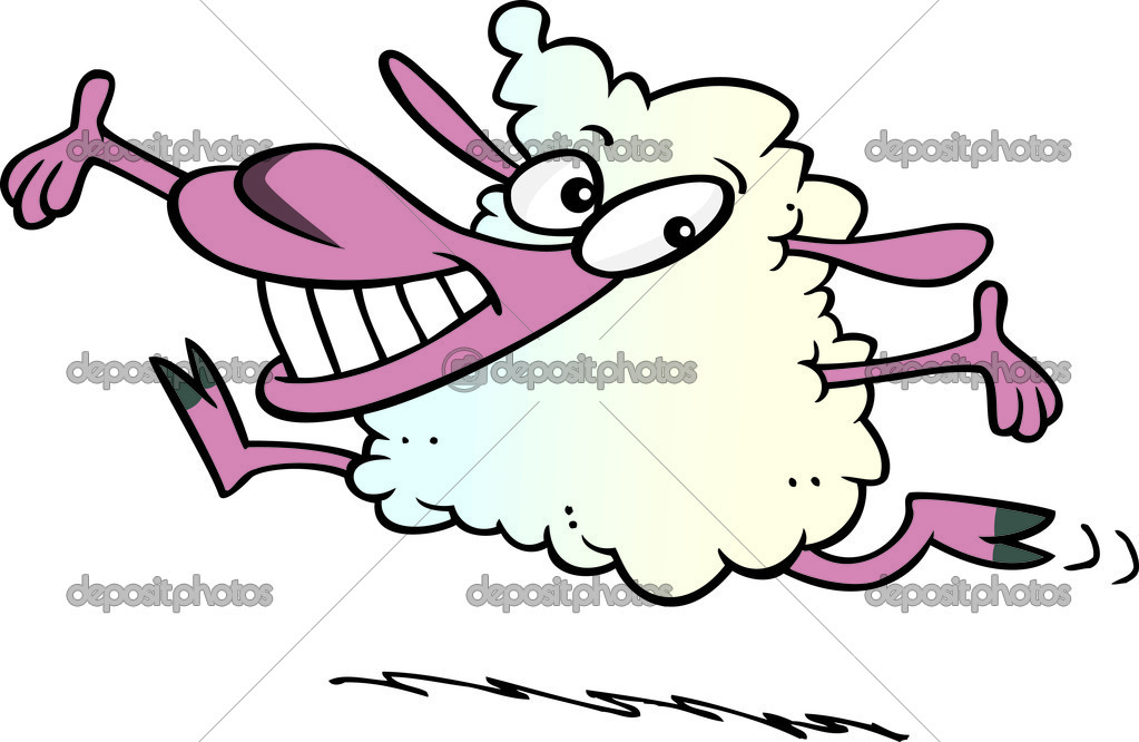 Cartoon Happy Sheep Dancing Stock Vector by ©ronleishman 13983864