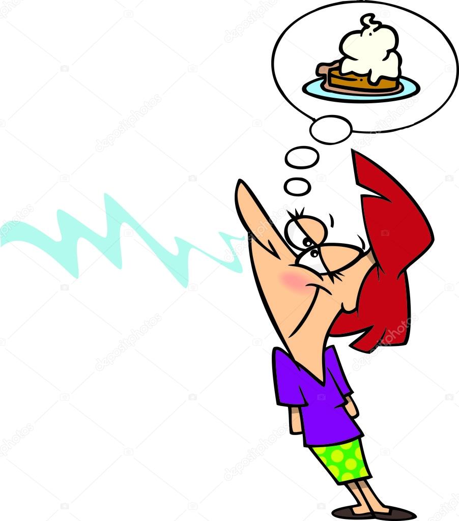 Cartoon Woman Craving Dessert Stock Vector Image by ©ronleishman #13984007