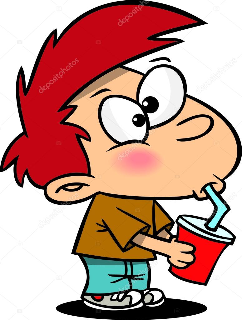 Desenho menino slurp — Vetor de Stock © ronleishman #13984014