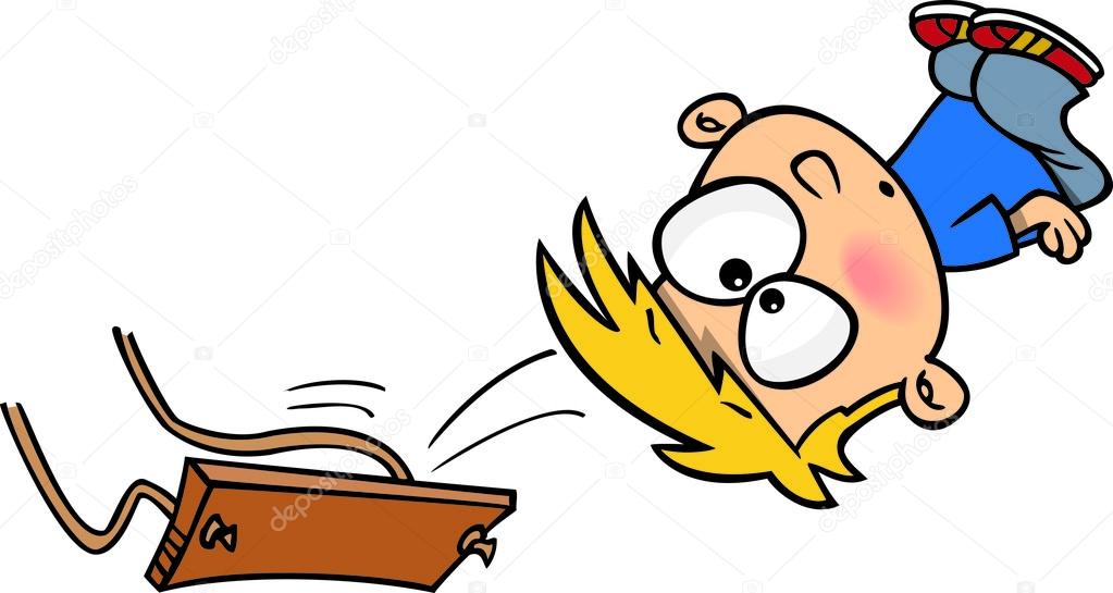 Cartoon Boy Falling Off Swing Set — Stock Vector © ronleishman #13984232