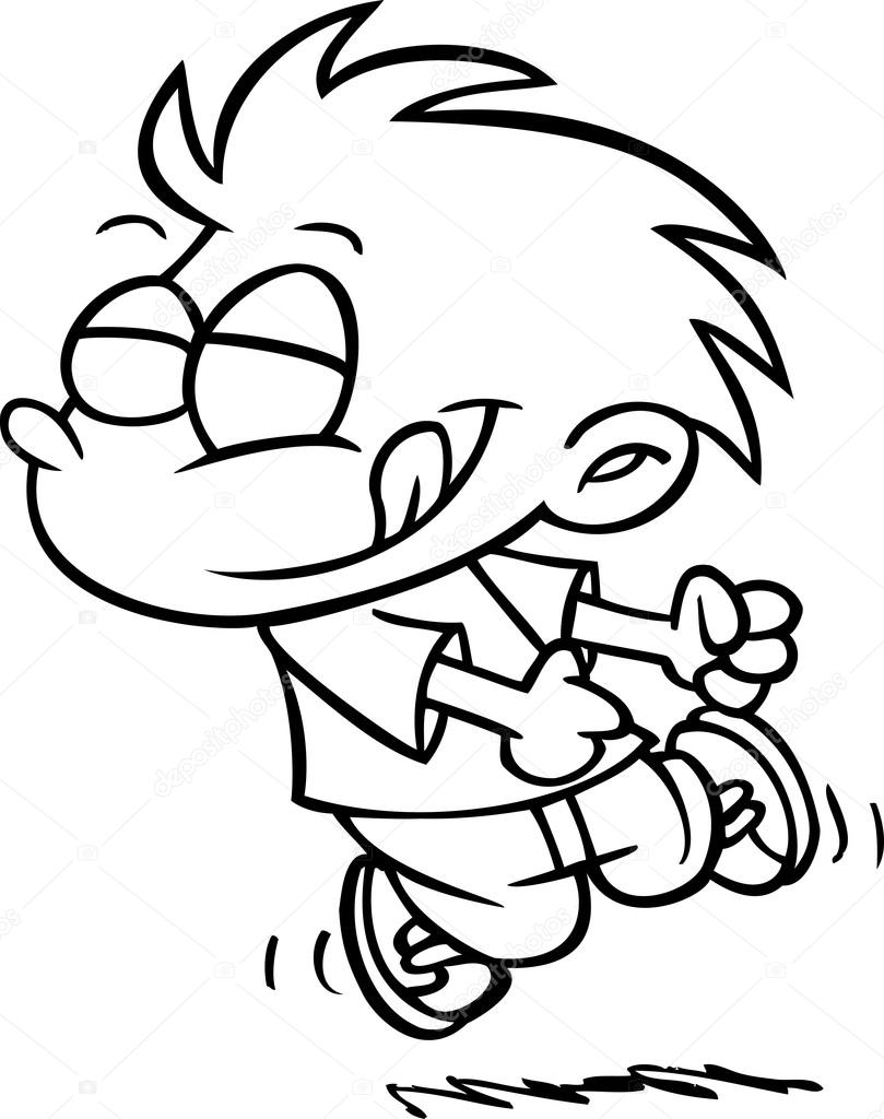 Cartoon Boy Dancing Stock Illustration by ©ronleishman #13984323