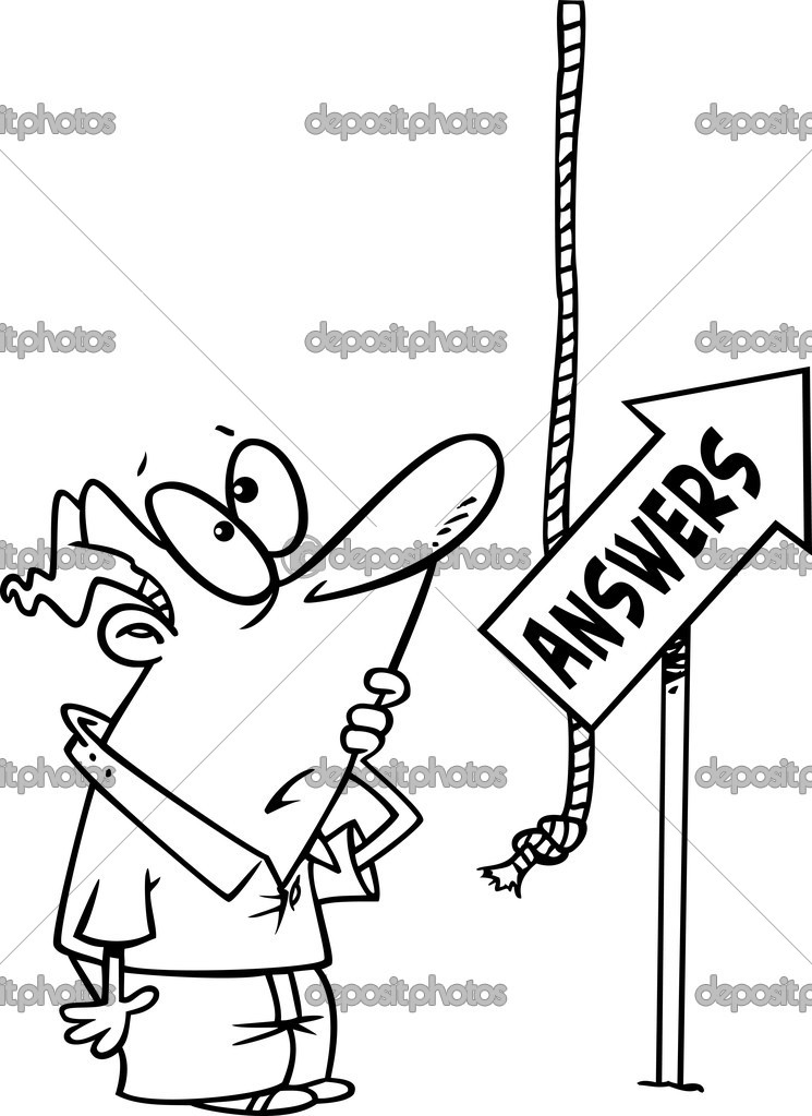Cartoon Answers Stock Vector Image by ©ronleishman #13984416