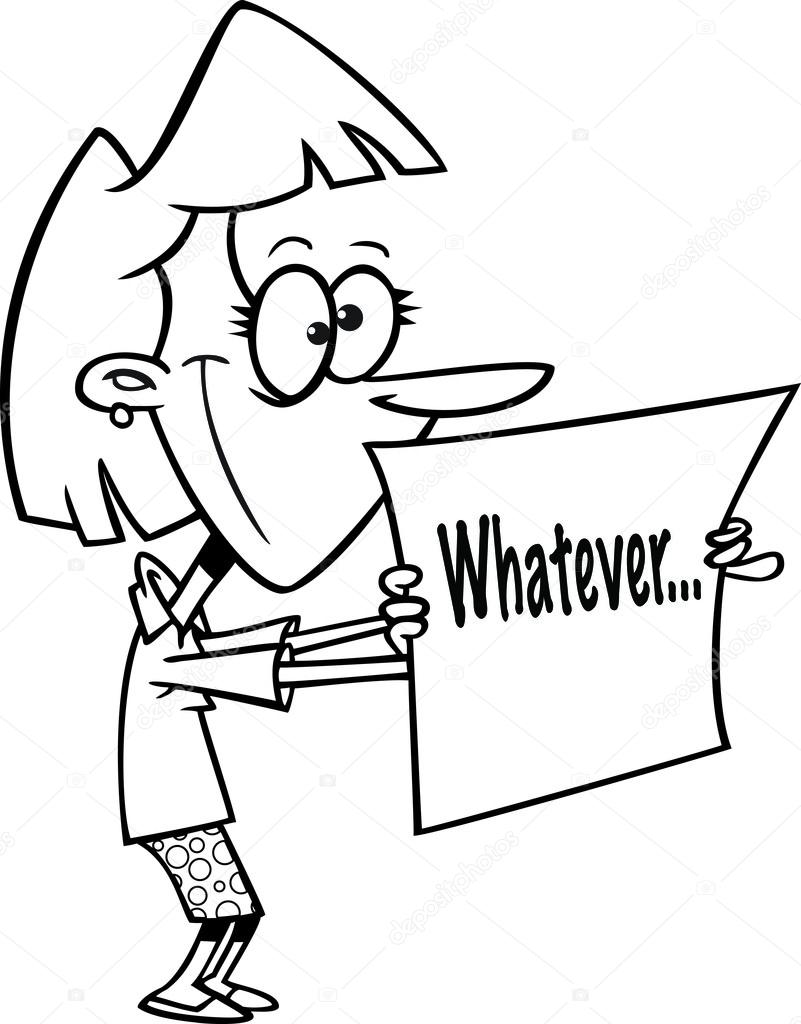 Cartoon Whatever Woman Stock Vector Image by ©ronleishman #13984443