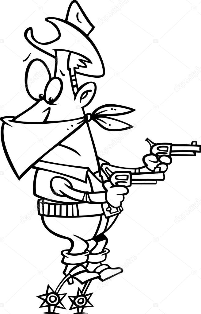 Cartoon Cowboy Stickup Stock Vector Image by ©ronleishman #13984481