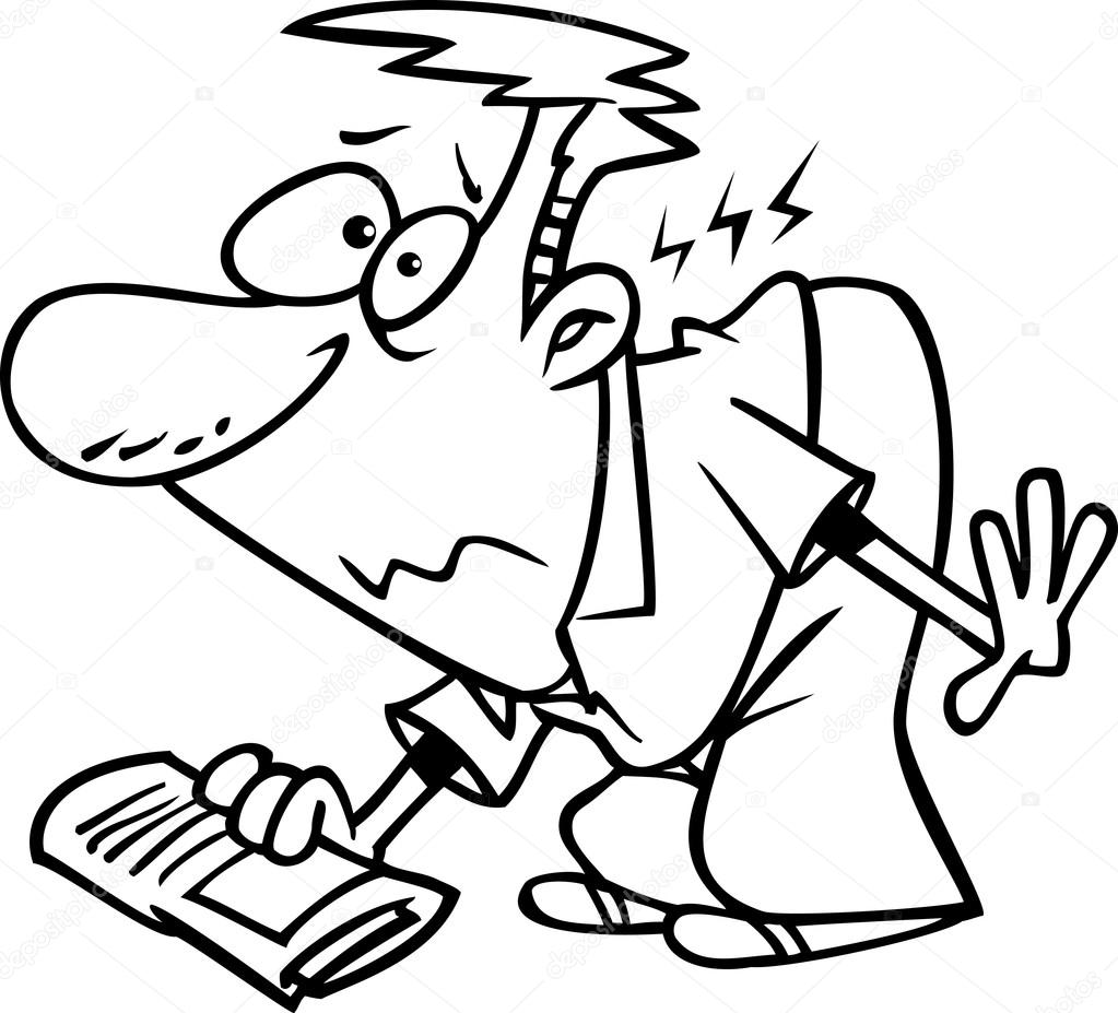 Cartoon bad back | Cartoon Bad Back — Stock Vector © ronleishman #13984747