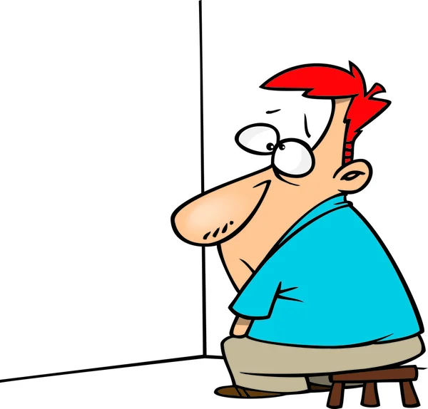 Cartoon Woman in Timeout — Stock Vector © ronleishman #14001530