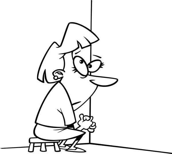 Cartoon Woman in Timeout — Stock Vector © ronleishman #14001530