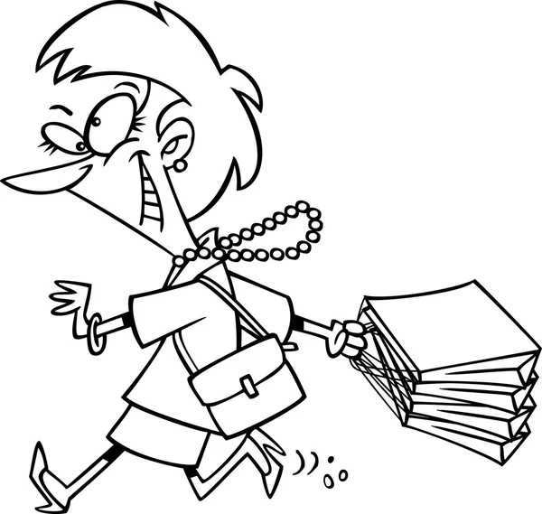 Vector of a Smiling Cartoon School Principal - Coloring Page Outline ...