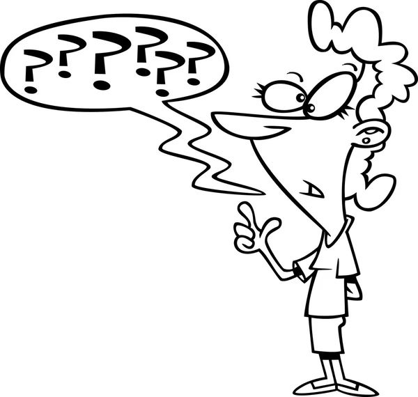 Woman questioning cartoon Vector Art Stock Images | Depositphotos