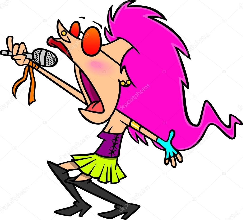 Señora de dibujos animados Rocker 2022