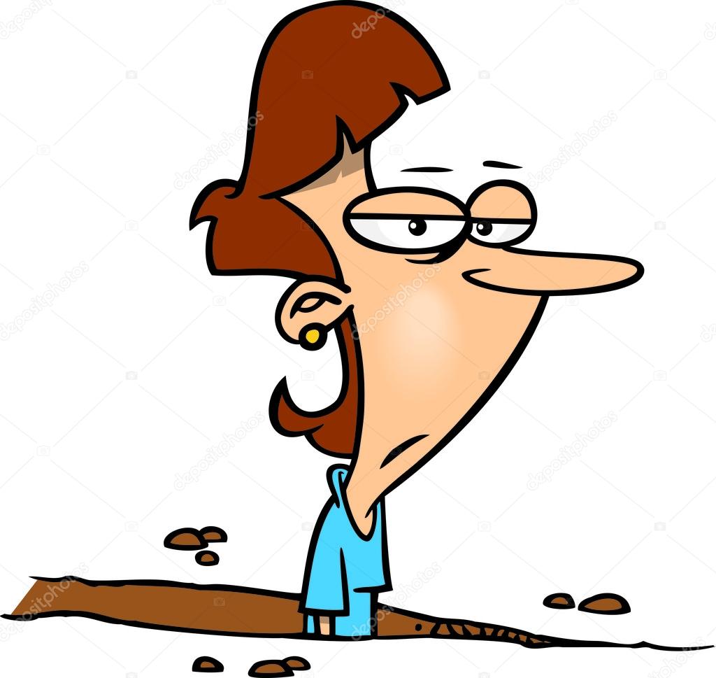 Mujer de dibujos animados atrapada en una rutina 2024