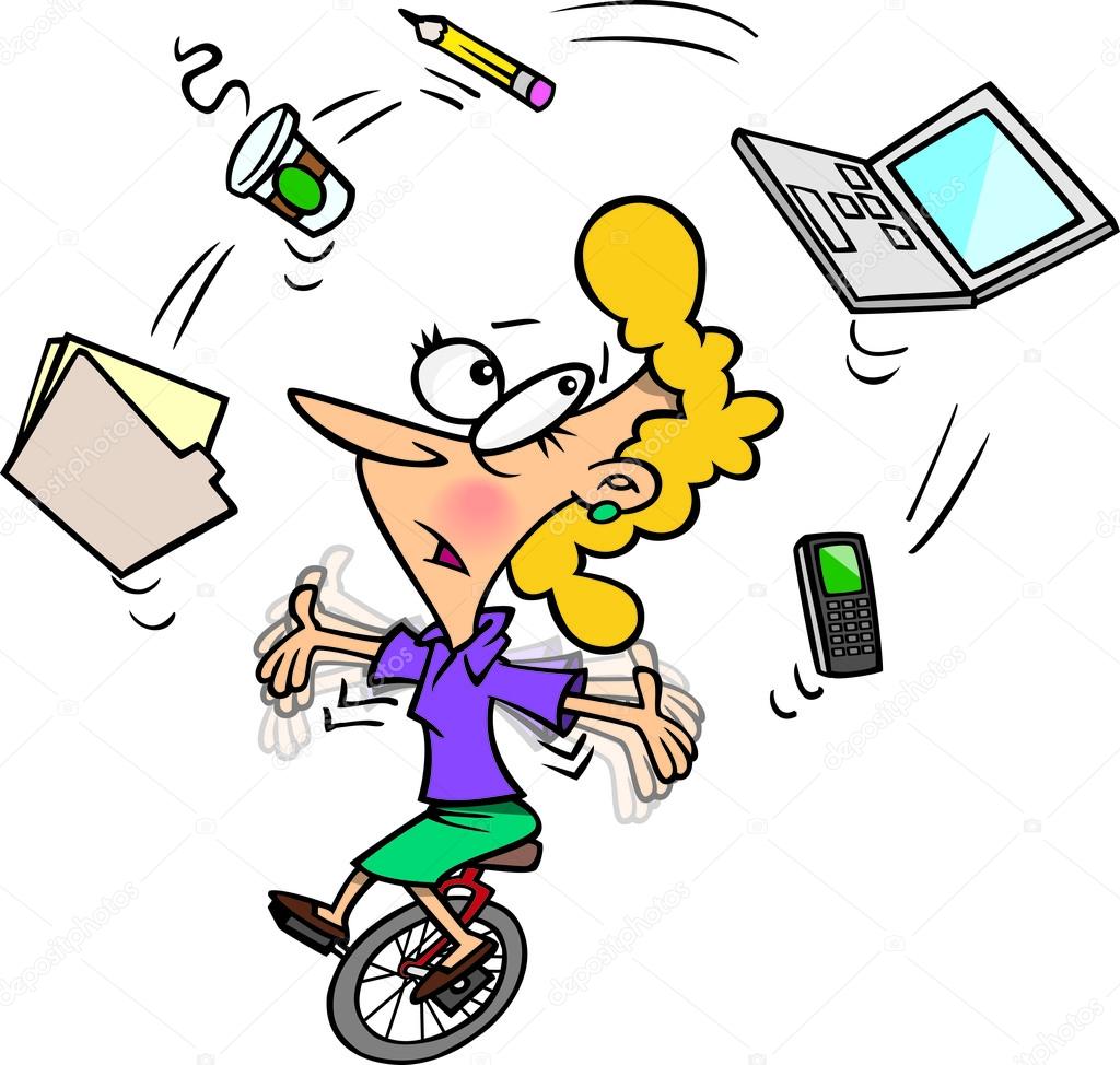 Cartoon Office Juggler Stock Vector Image by ©ronleishman #14001434