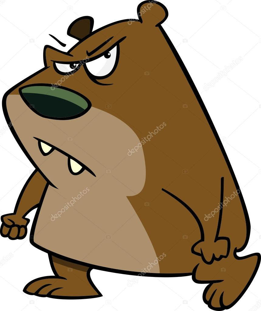Cartoon Angry Bear — Stock Vector © ronleishman #14001575