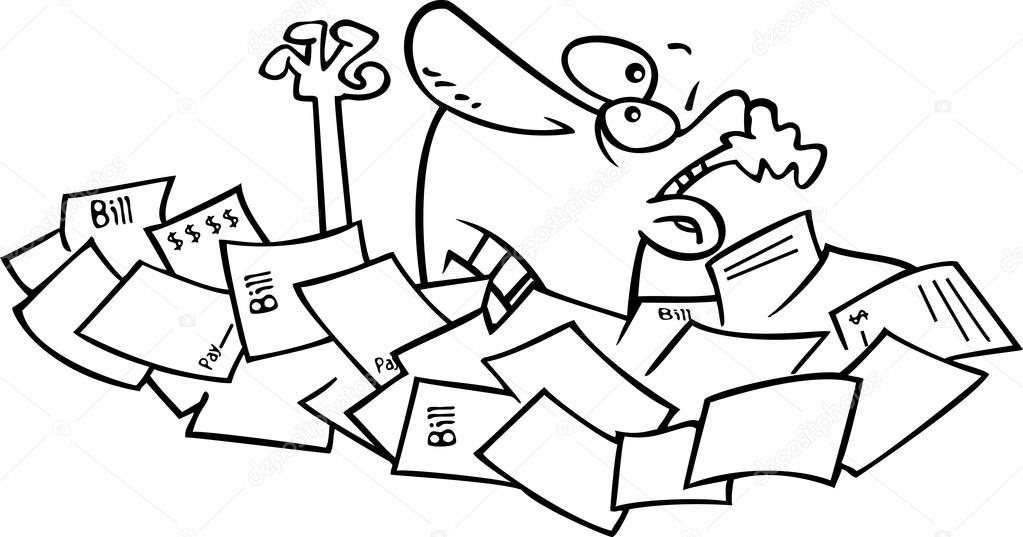 Cartoon Man Drowning in Paperwork Stock Vector Image by ©ronleishman ... Cartoon Man Drowning in Paperwork Stock Vector Image by ©ronleishman ...