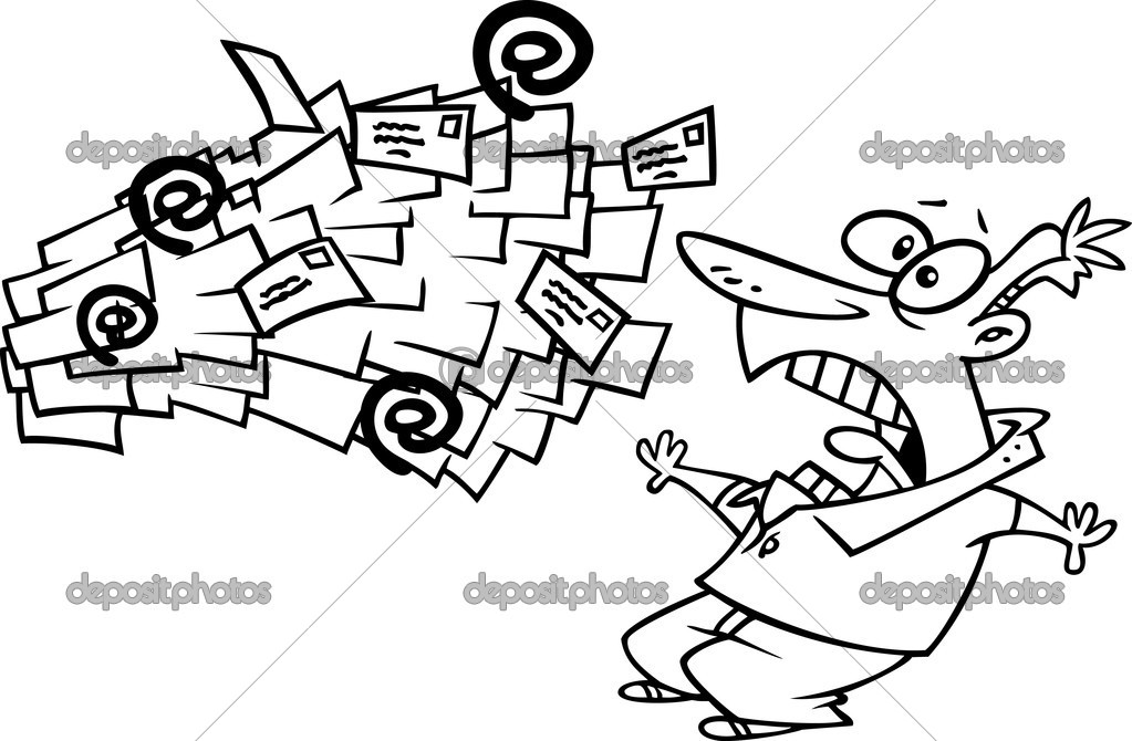 Cartoon Spam Email Stock Vector by ©ronleishman 14001871