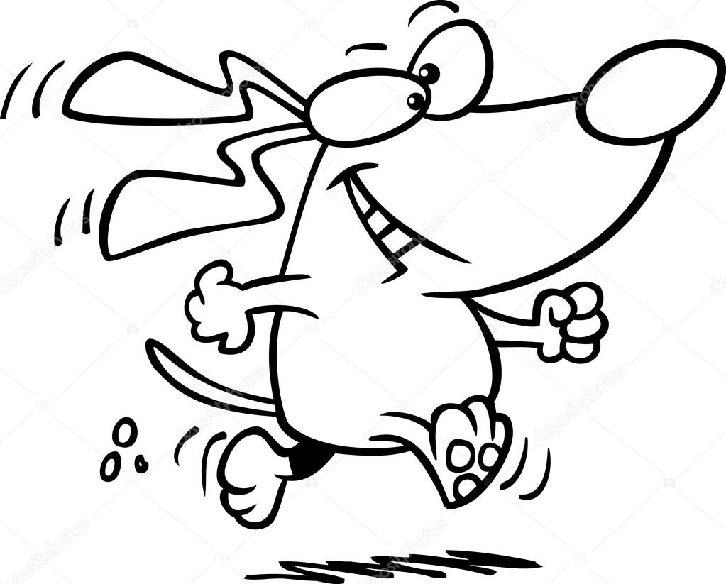 Cartoon Dog Running Stock Vector by ©ronleishman 14001934