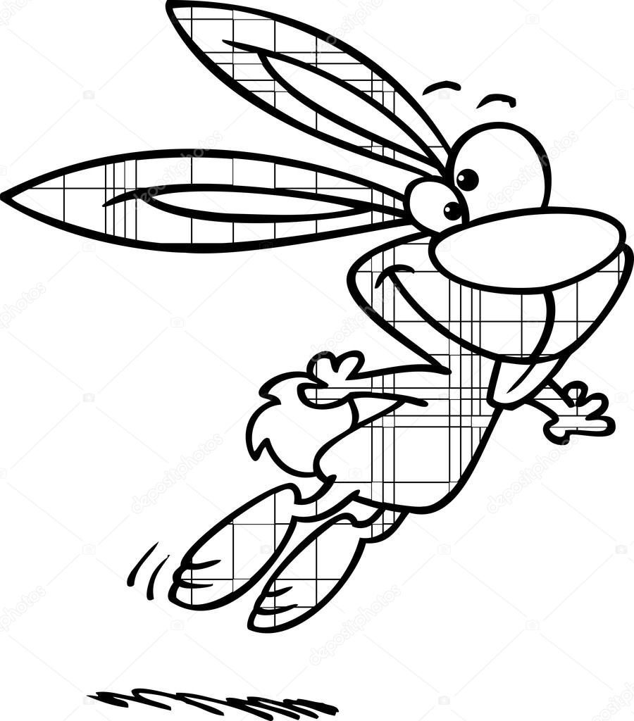 Cartoon Rabbit Jumping Stock Vector by ©ronleishman 14001947