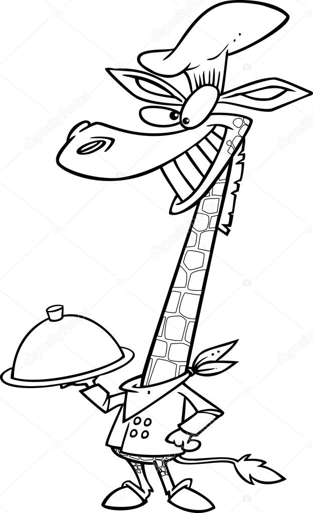 Cartoon Giraffe Chef Stock Vector by ©ronleishman 14002026
