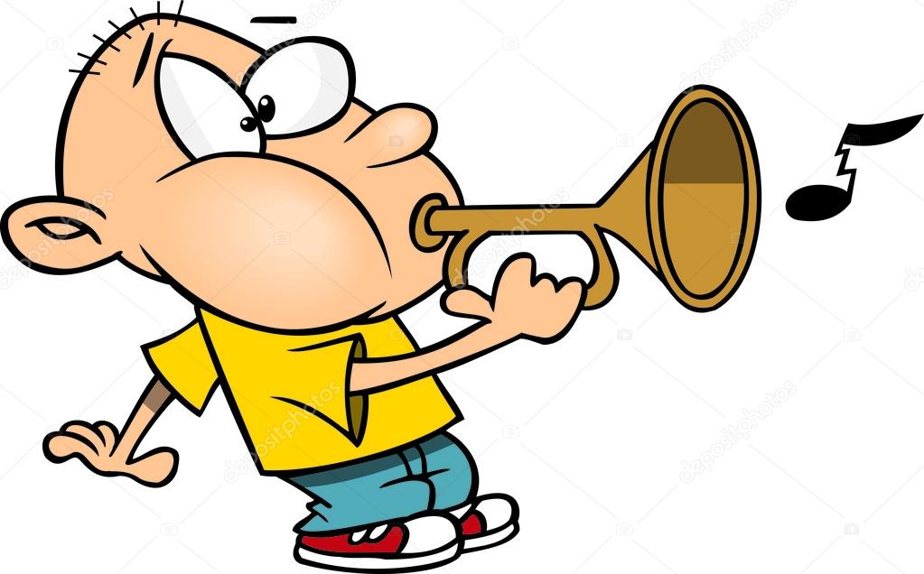Cartoon Bugle Boy Stock Vector by ©ronleishman 14002831
