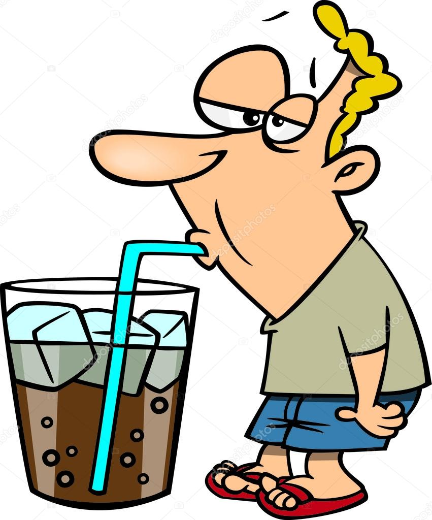 Hombre sediento de dibujos animados Stock Vector by ©ronleishman 14003320