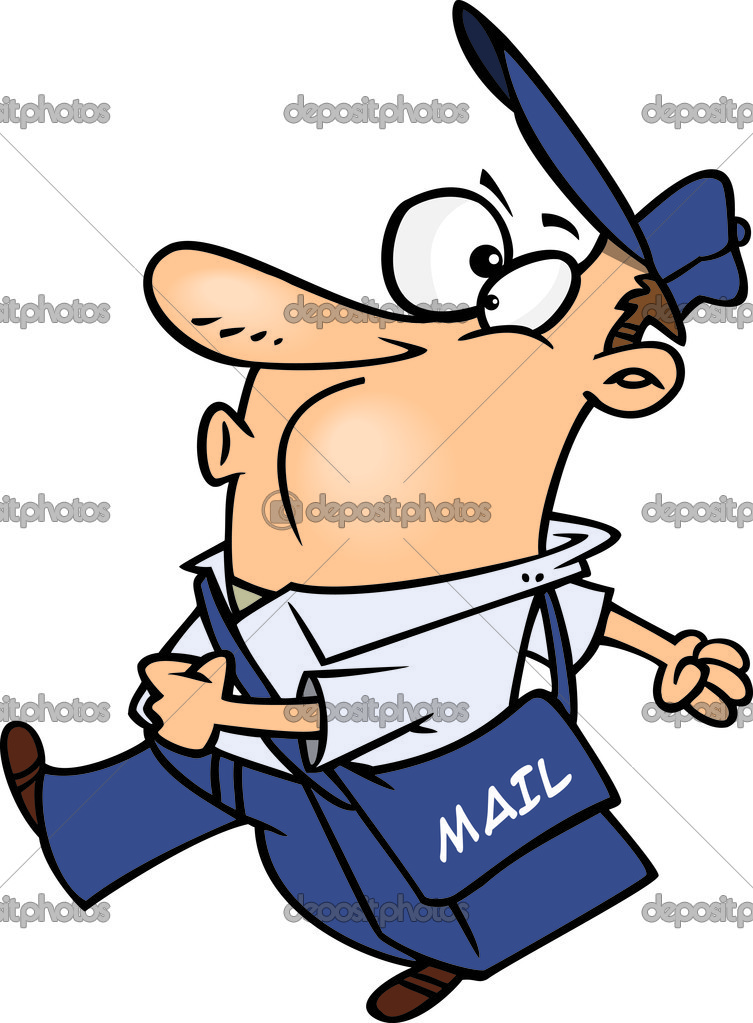 Cartoon Mailman Stock Vector by ©ronleishman 14003368