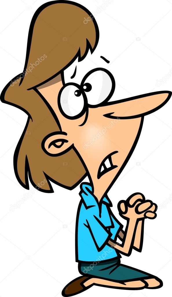 Cartoon Woman Pleading Stock Vector Image by ©ronleishman #14003375