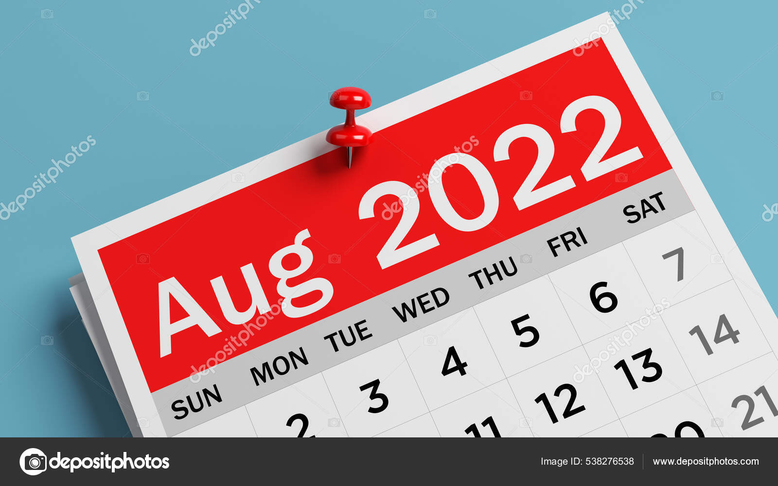 Colorful August Calendar 2022