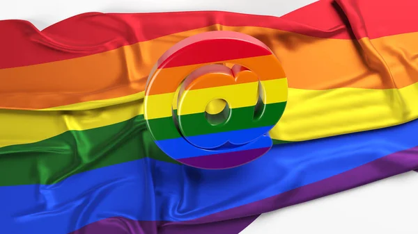 Question Mark Icon Covered Lgbtq Flag Stands Indian Flag White Stock ...