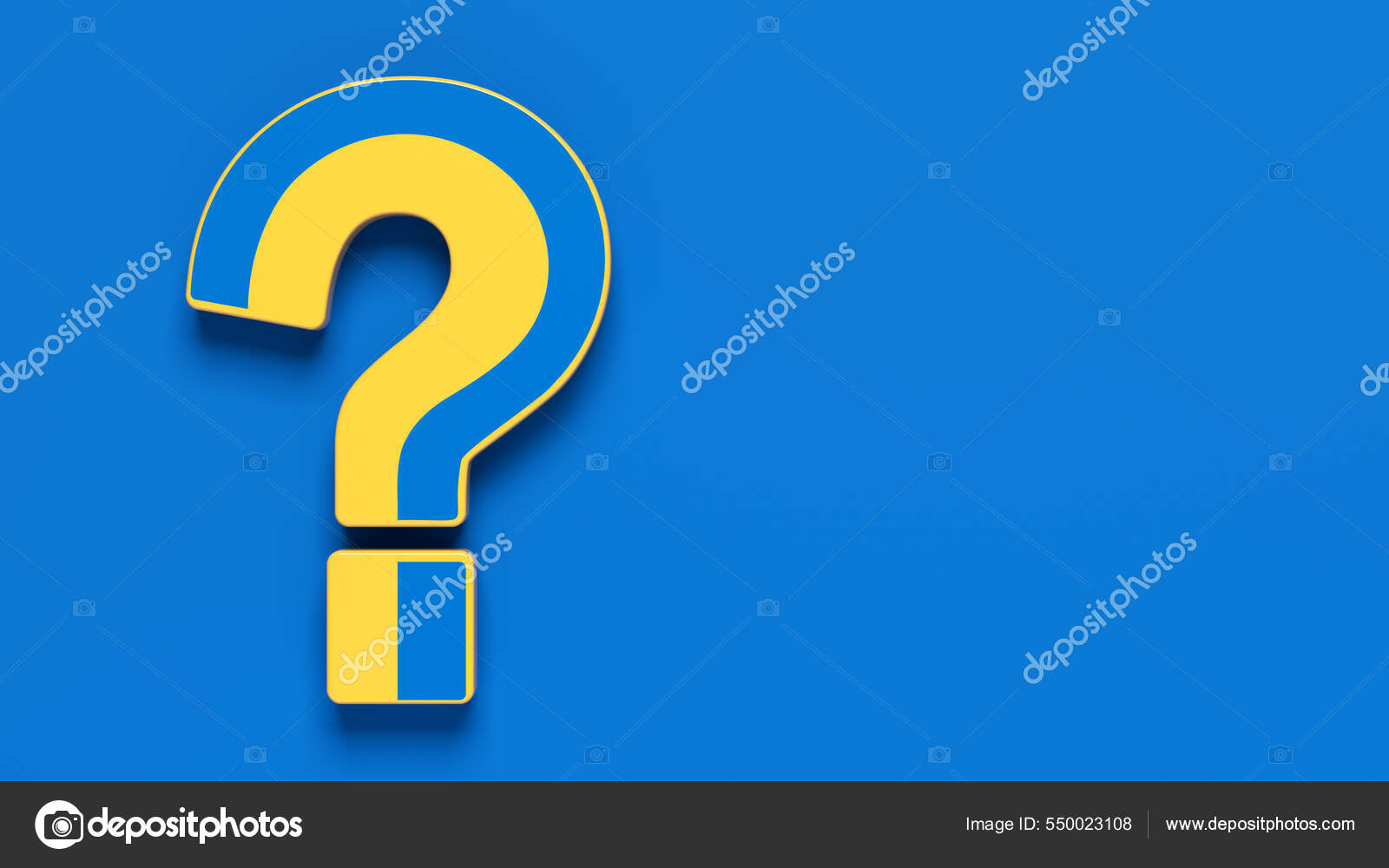 Question Mark Icon Blue Background Illustration Stock Photo by ...