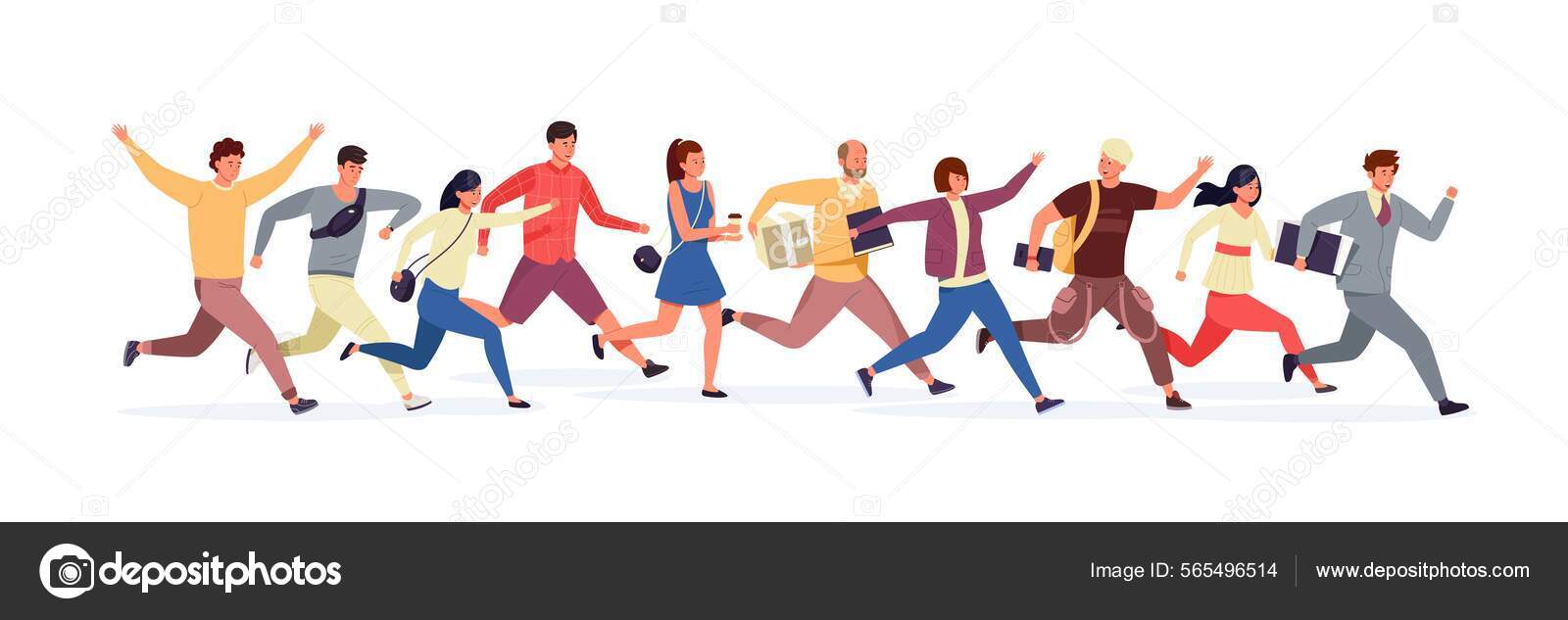 Moving Quickly Cartoon