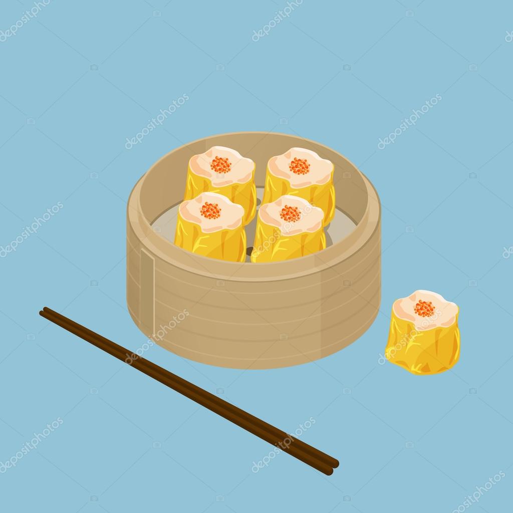 Una ilustración de la dim sum china, Shu Ma 2023