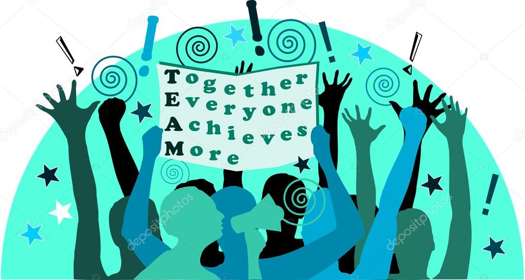 Concept of team work - together everyone achieves more Stock Vector ...
