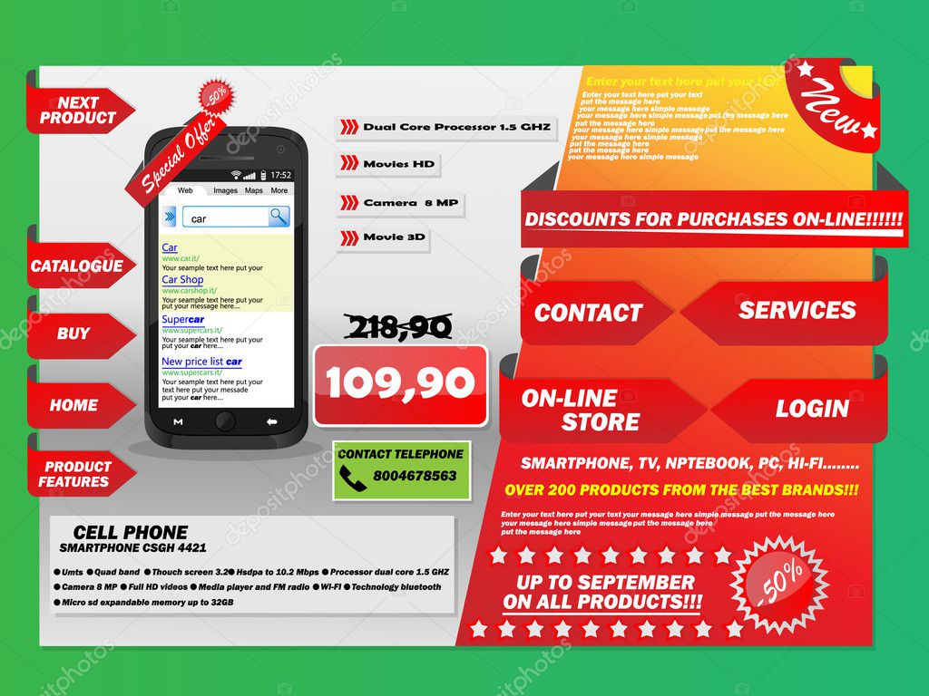 INFOGRAPHICS CELL FLYER CHRISTMAS OFFER — Stock Vector © LABBELMAN ...