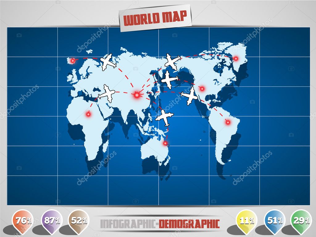 MAP INFOGRAPHIC AIR Stock Vector Image by ©LABBELMAN #22786272