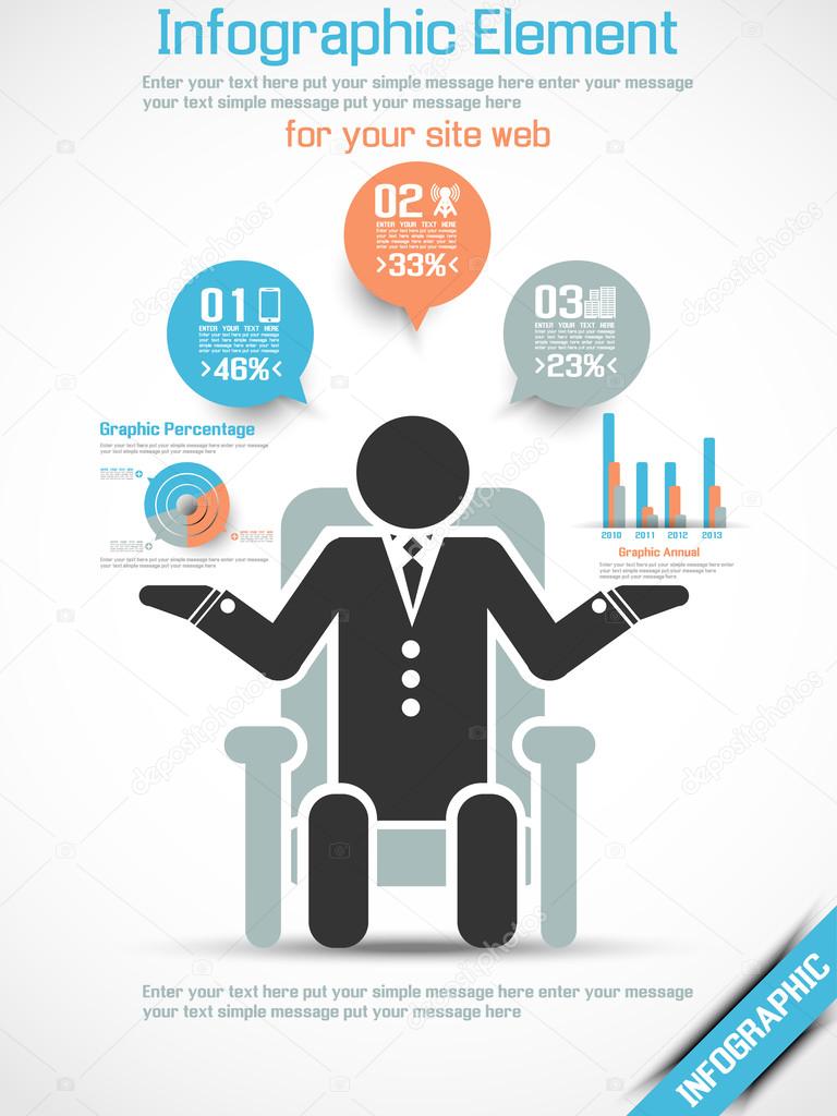 INFOGRAPHIC MAN BUSINESS RANKING 2 — Stock Vector © LABBELMAN #31967075