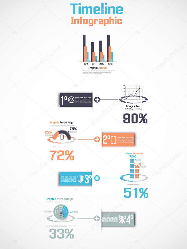 INFOGRAPHIC TIMELINE PERCENTAGE NEW STYLE Stock Vector Image by ...