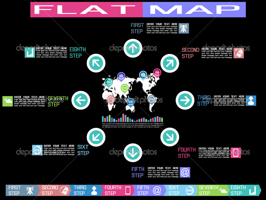 FLAT UI INFOGRAPHIMAP STYLE Stock Vector Image by ©LABBELMAN #36072073
