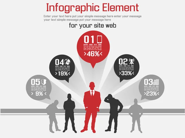 BUSINESS MAN MODERN INFOGRAPHIC BLACK 4 Stock Vector Image by ...