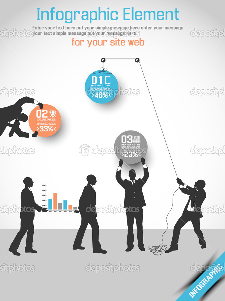 BUSINESS MAN MODERN INFOGRAPHIC ORANGE 10 — Stock Vector © LABBELMAN ...
