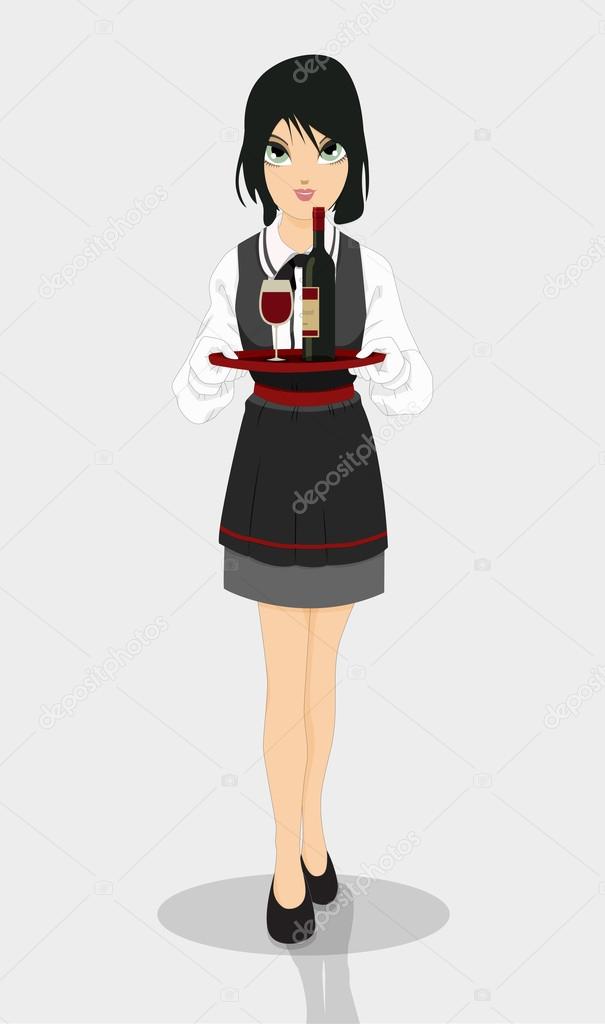 Mesero de restaurante — Vector de stock © intararit #40961259