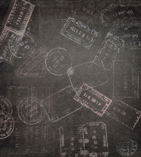 Travel background with different passport stamps Stock Photo by ...