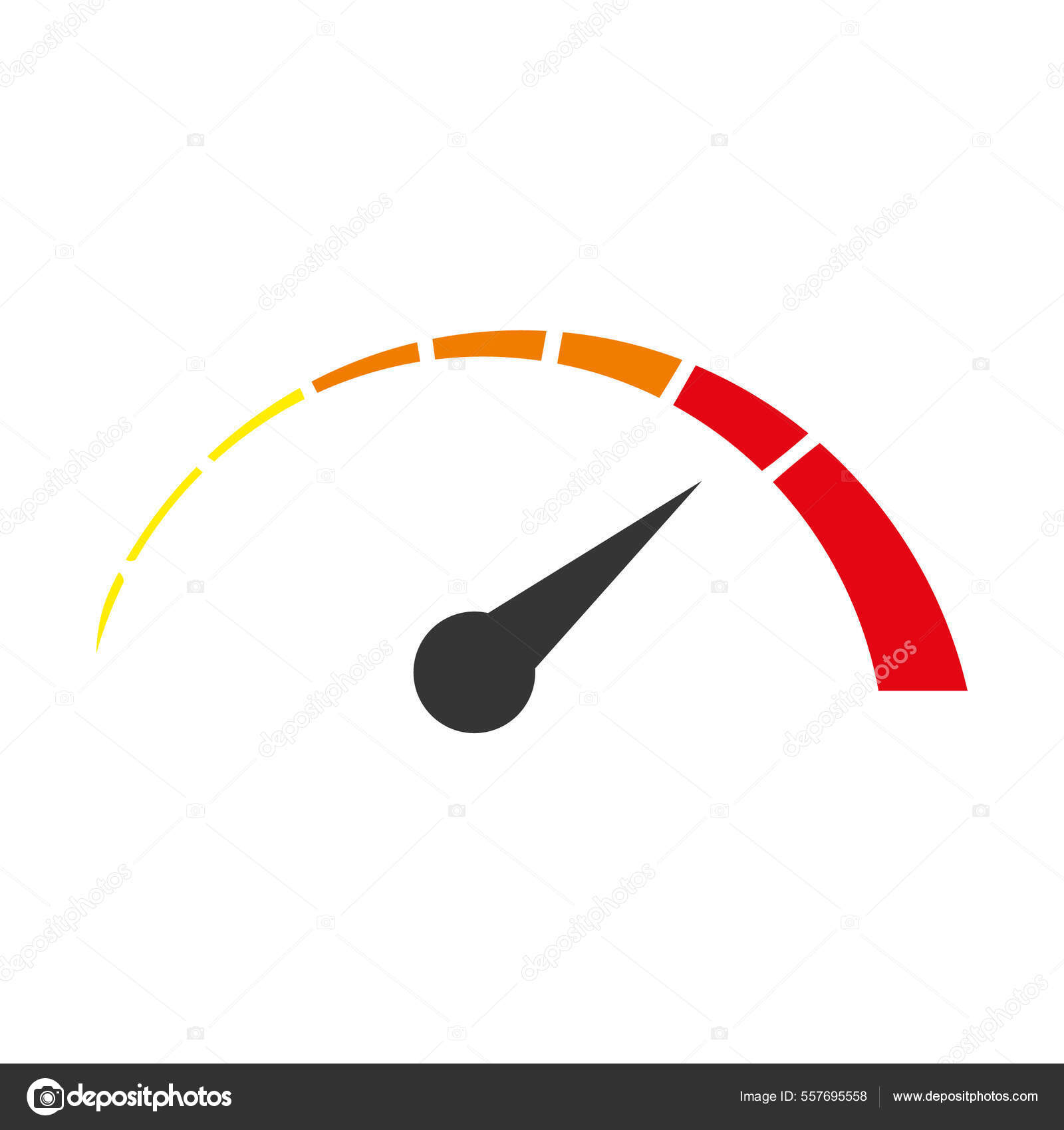 Tachometer Speedometer Indicator Icon Speed Sign Logo Vector Stock ...
