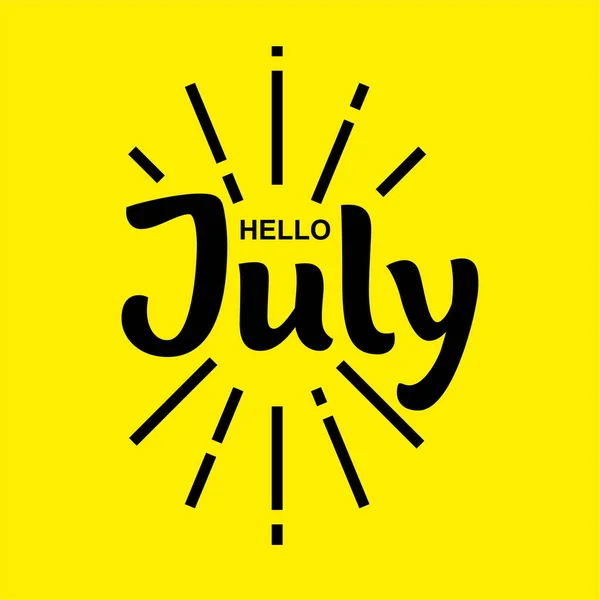 Hello july imágenes de stock de arte vectorial | Depositphotos