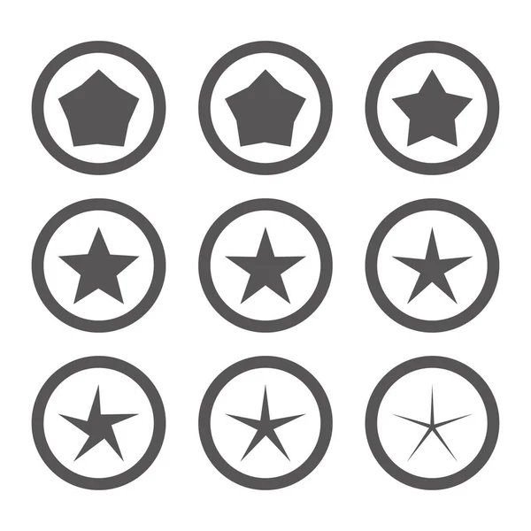 Star Icon Set White Background Vector Illustration Stock Vector by ...