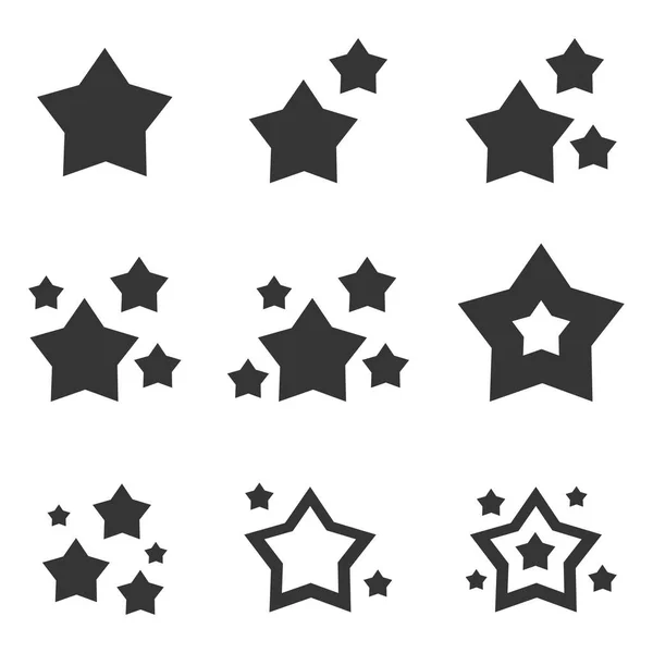 Star Icon Set White Background Vector Illustration Stock Vector by ...