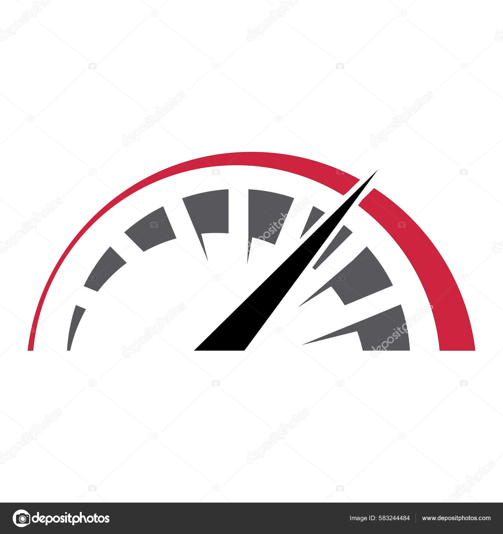 Speedometer Logo Vector Icon Element Isolated White Background Stock ...