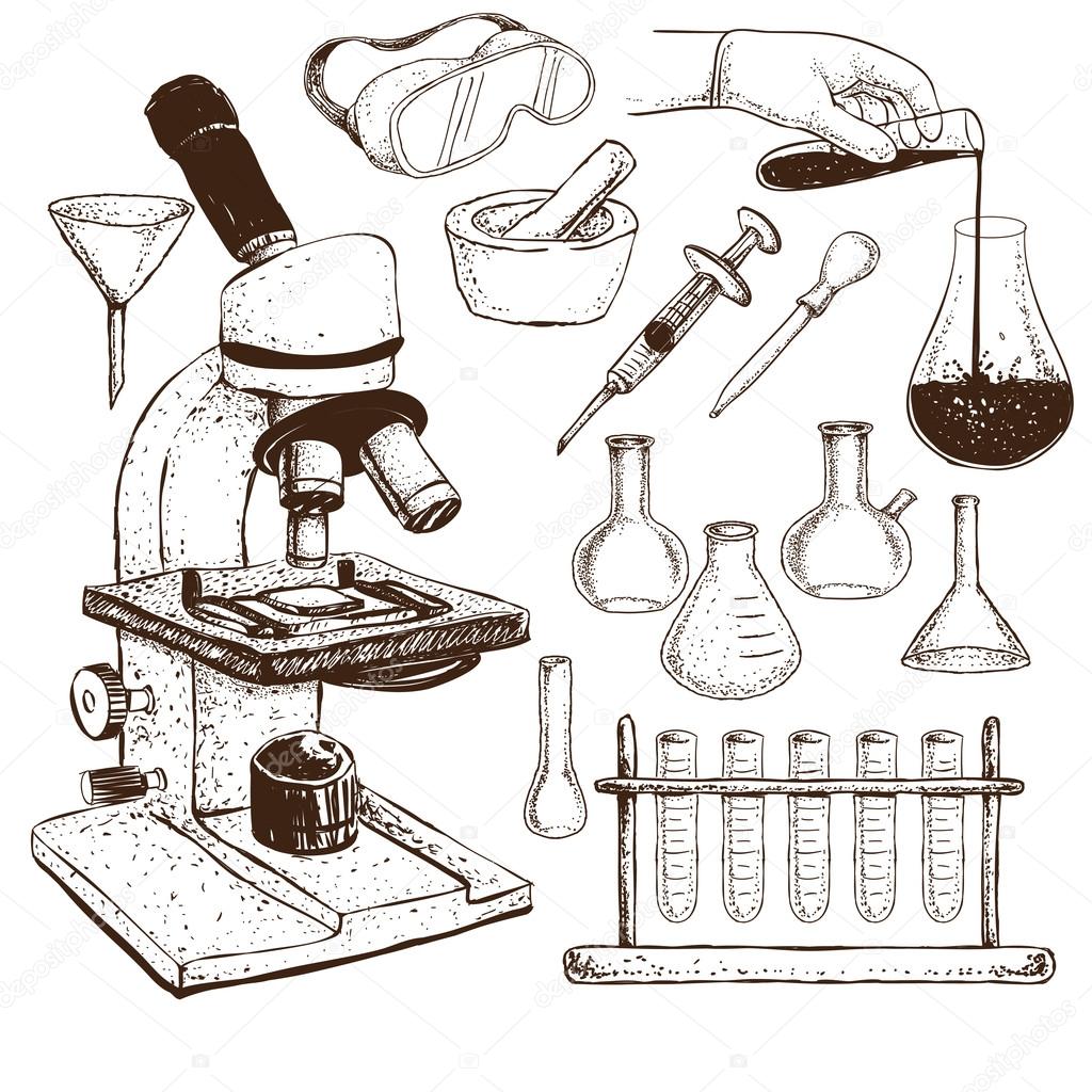 Laboratory Equipment Doodle Stock Vector Image by ©airdone #51582419