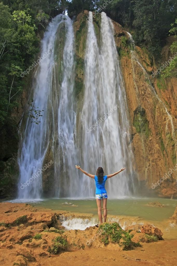 El Salto de Limon waterfall, Dominican Republic — Stock Photo ...