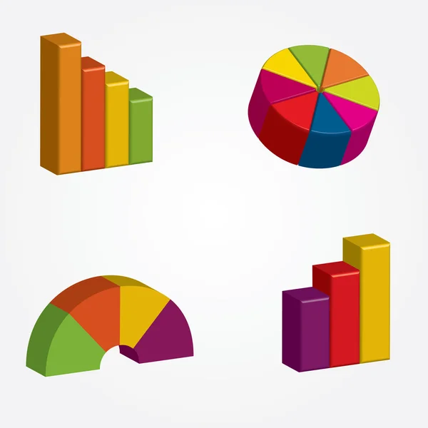 Example of business flat design graph. Infographics chart. Stock Vector ...